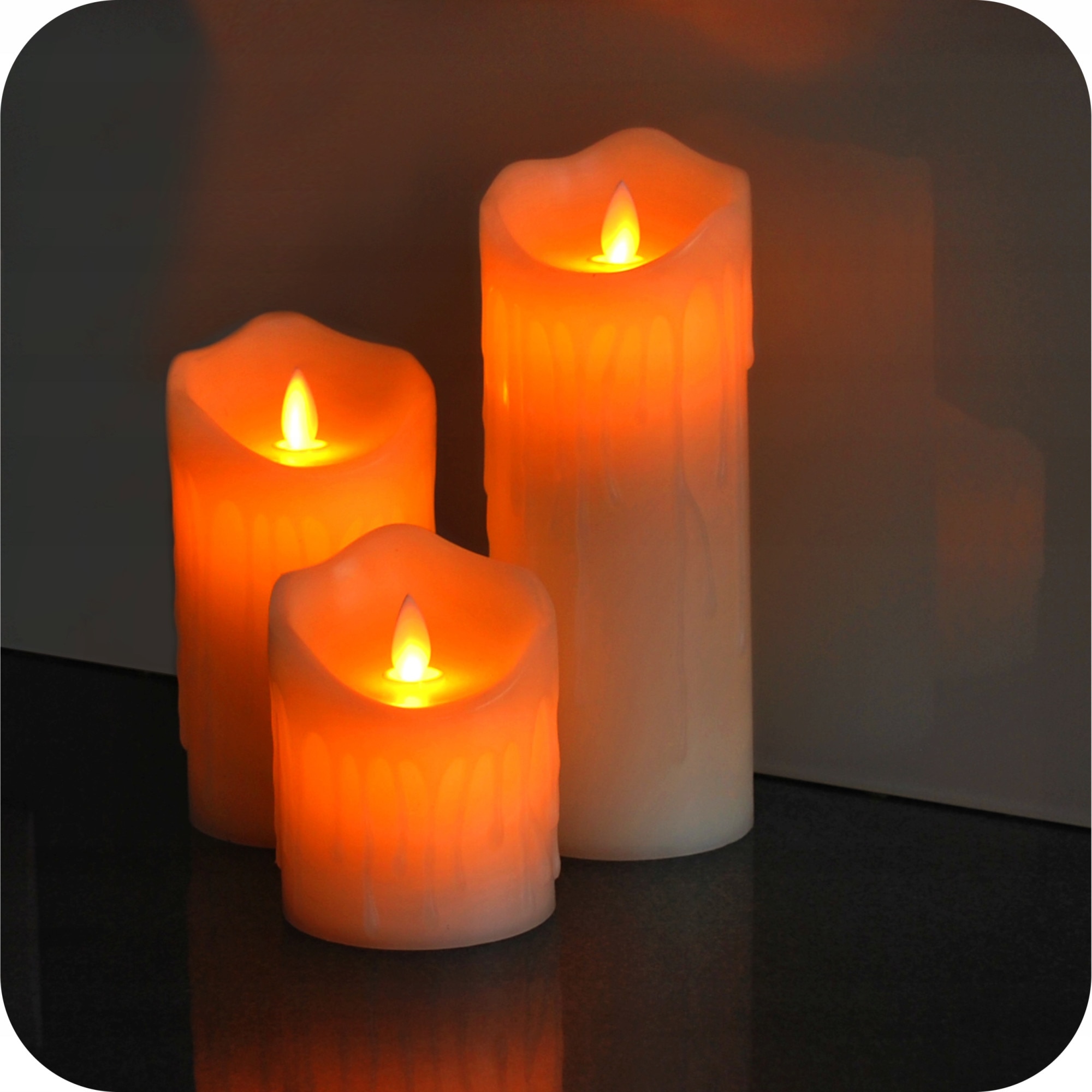 Set 2 lumanari LED, 15 cm, Alb - eMAG.ro