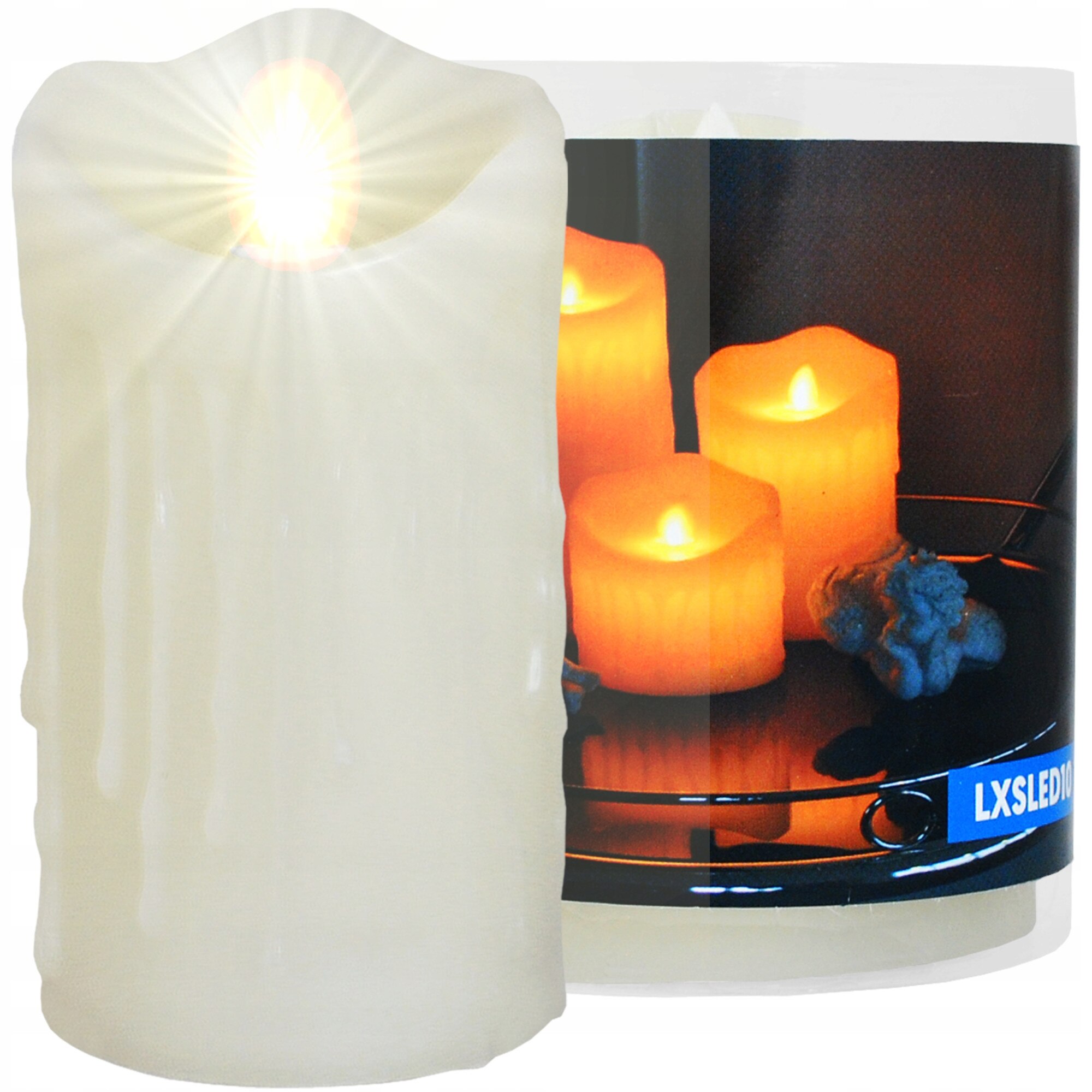 Set 2 lumanari LED, 15 cm, Alb - eMAG.ro