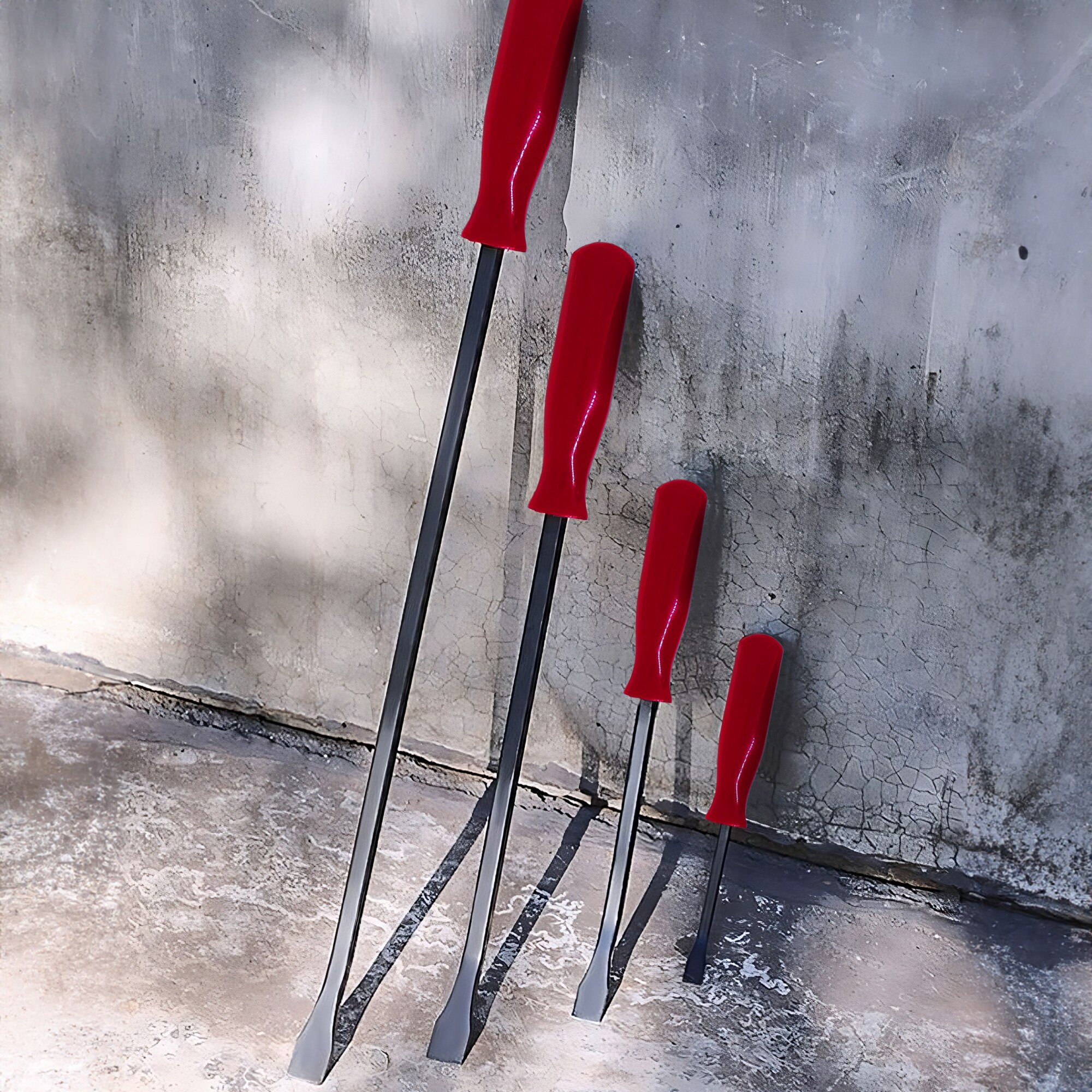 Set de 4 Leviere cu Maner pentru Montaj Anvelope, Negru-Rosu - eMAG.ro