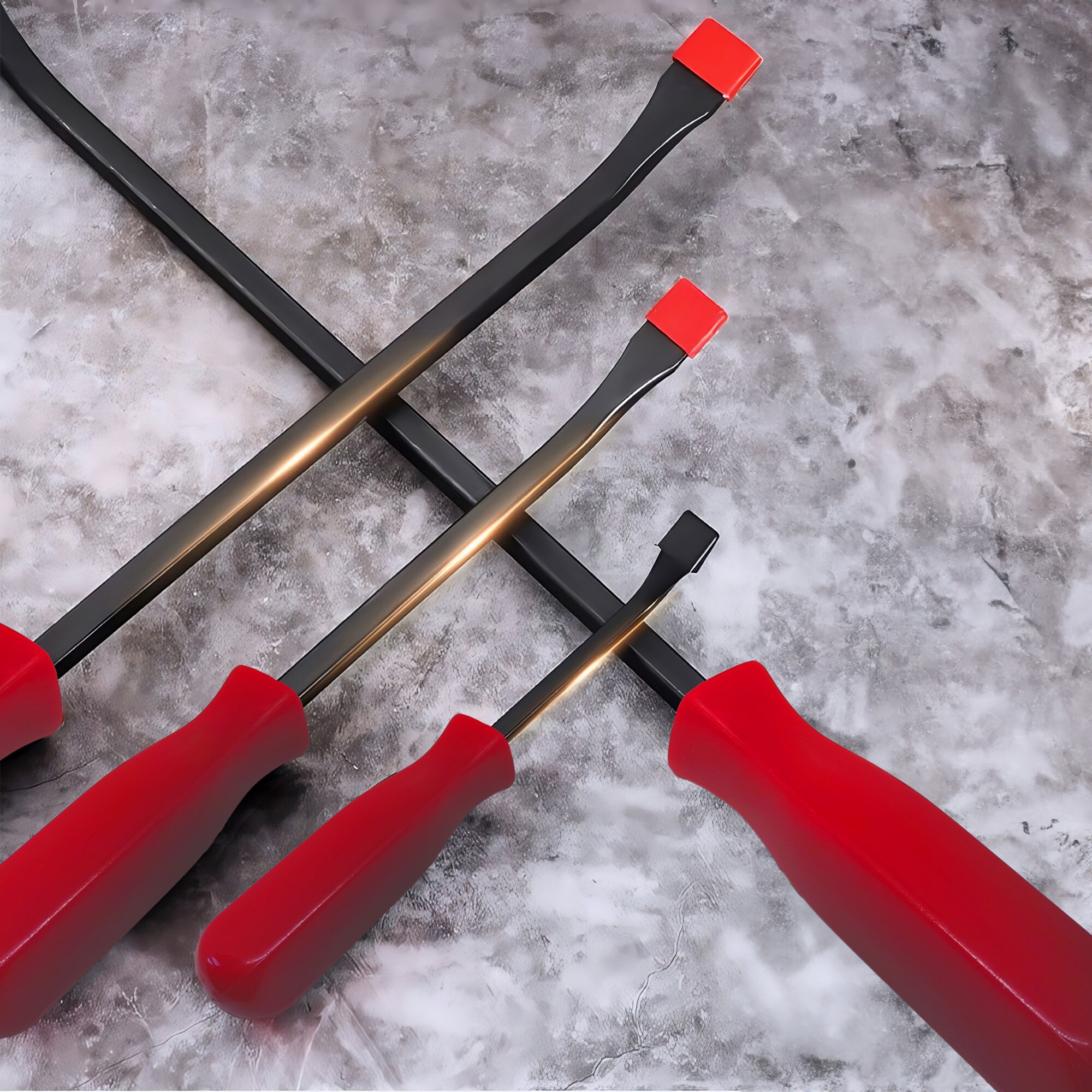 Set de 4 Leviere cu Maner pentru Montaj Anvelope, Negru-Rosu - eMAG.ro