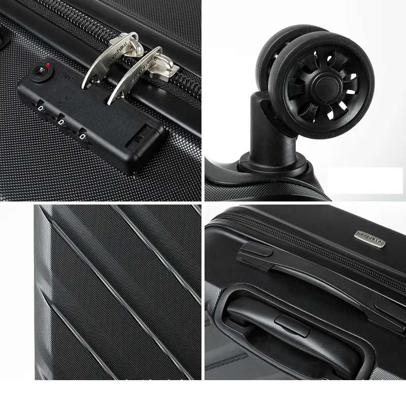 Troler voiaj, 4 roti duble 360 grade, ABS, inchidere cifru, Agatator ...