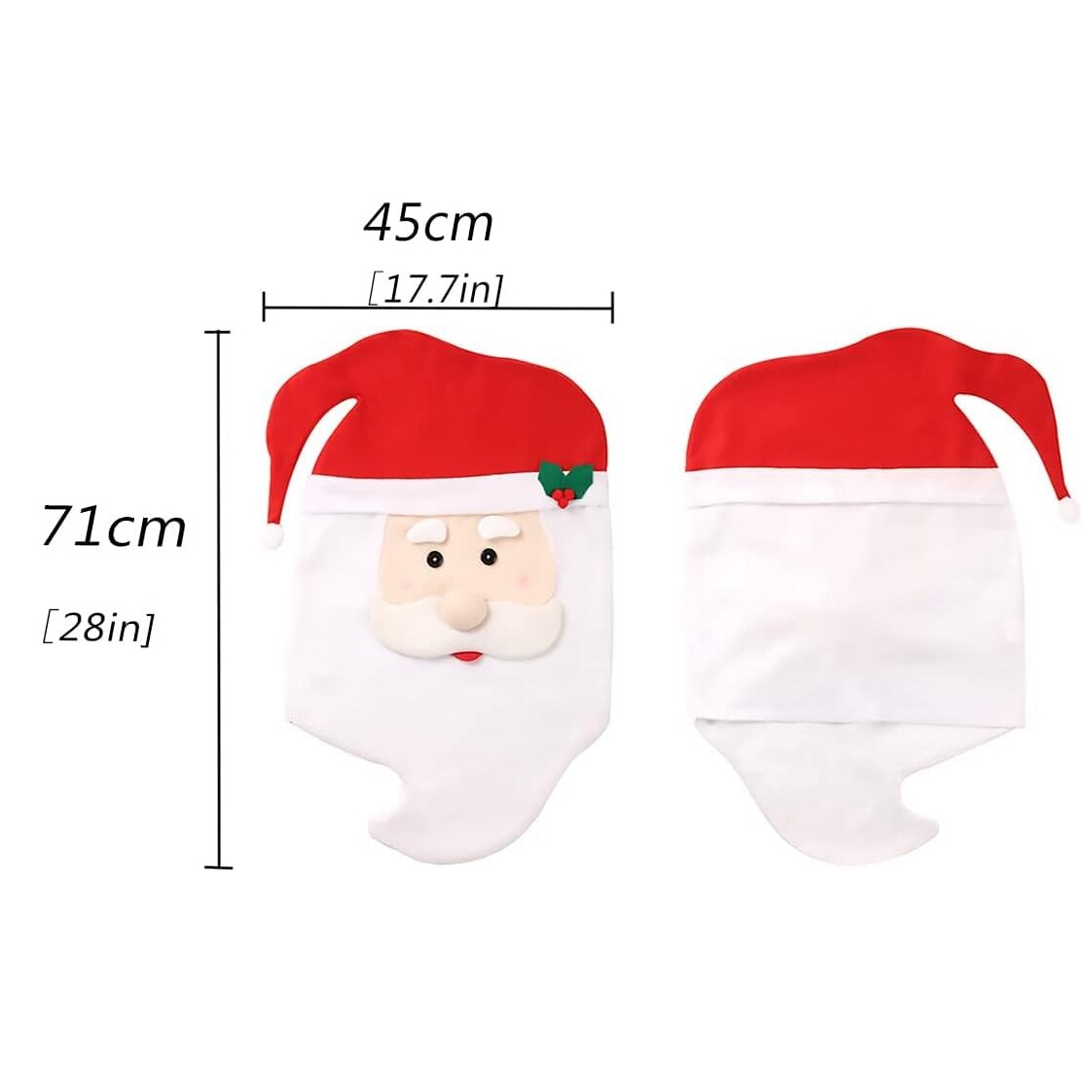 Комплект от 2 калъфа за столове, Коледа, 71x45см, Многоцветни - eMAG.bg