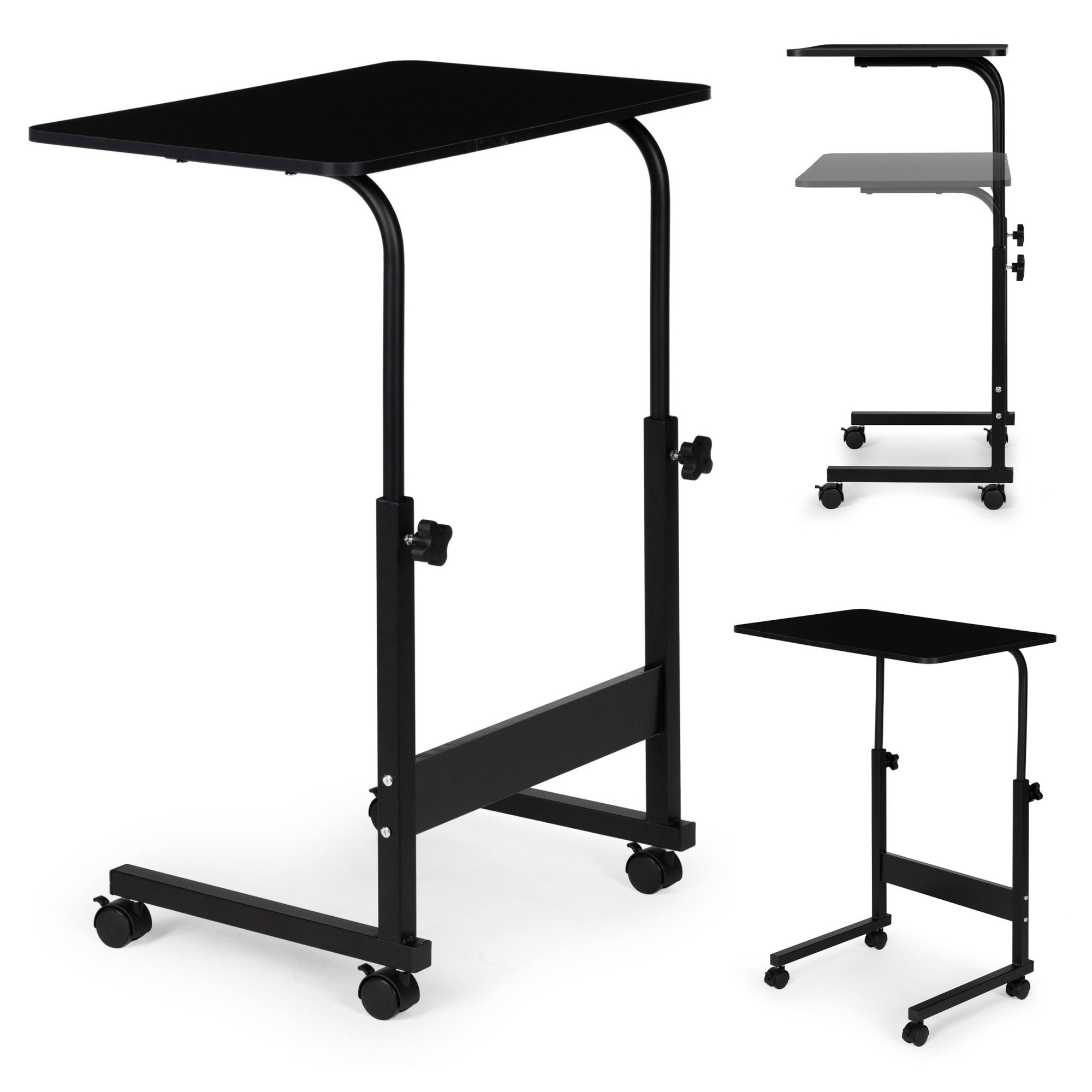 Birou mobil Modernhome, Metal, 43x39x83 cm, Negru - eMAG.ro