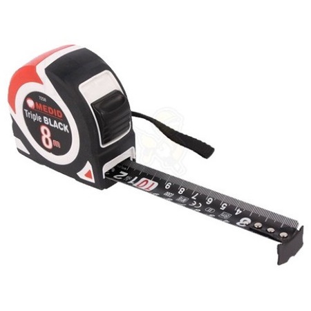 Ruleta de masurat, Bahco, Otel, 8 m, Negru - eMAG.ro