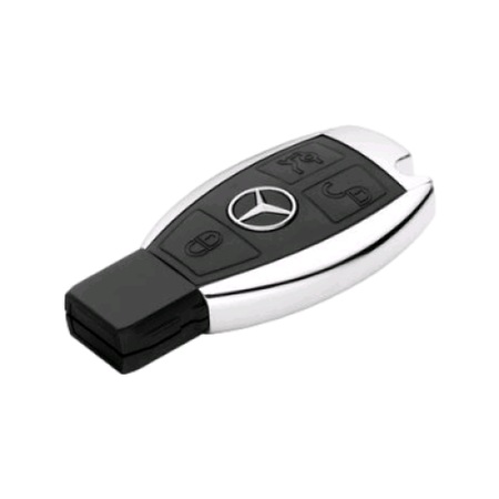 USB 2.0 pendrive, Mercedes-Benz, Kulcsforma, 4 GB, Fekete/Króm - eMAG.hu