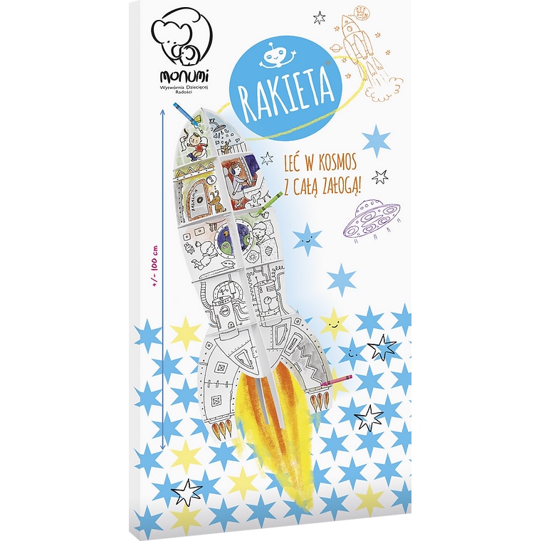 Carte de colorat 3D, MONUMI, Model Racheta, 5 ani plus - eMAG.ro