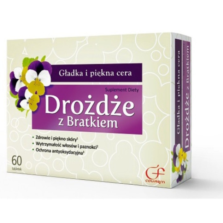 Drojdie cu panselute, Colfarm, 60 tablete - eMAG.ro