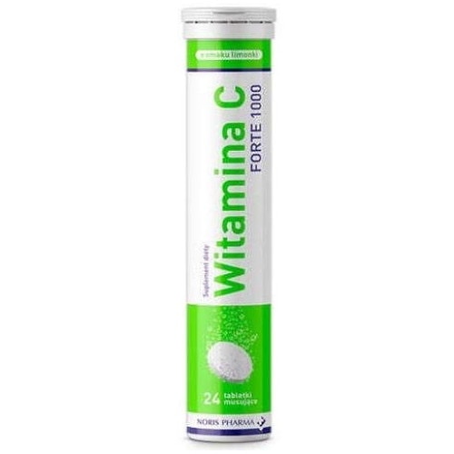 Comprimate efervescente Vitamina C Forte 1000, lime, 24 comprimate ...