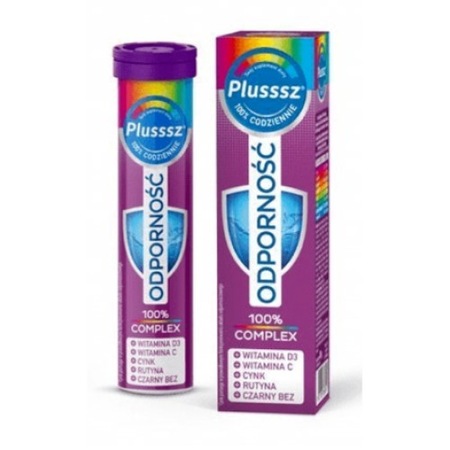Set 20 comprimate efervescente Plusssz Resistance 100% Complex - eMAG.ro