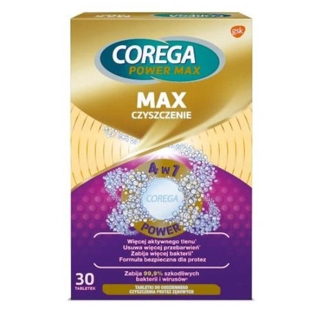 Solutie de curatare, GSK, Corega Max Cleaning, 30 tablete - eMAG.ro