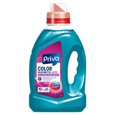 Detergent lichid, Priva, Fara parfum, Haine colorate, 27 de spalari ...