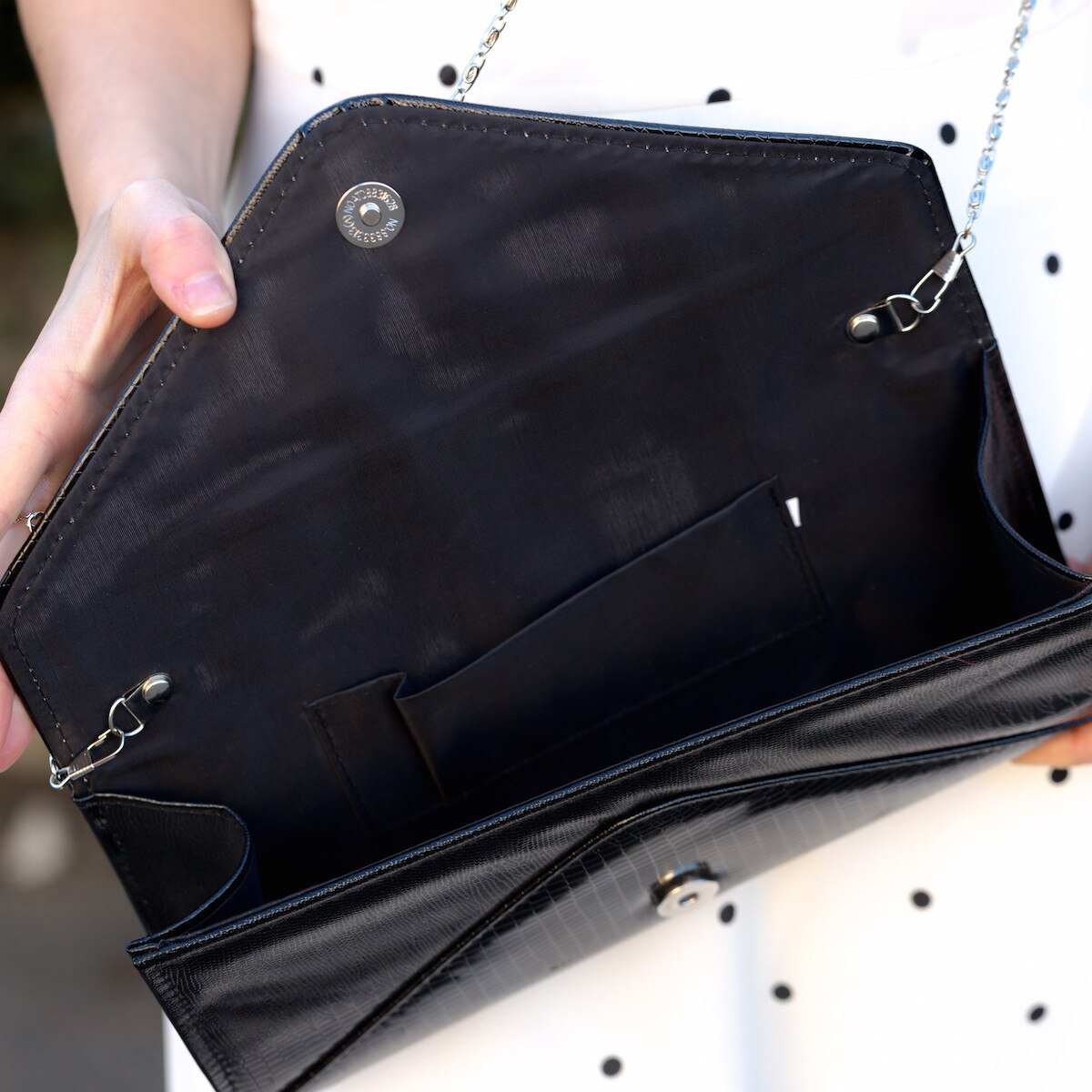 Plic de ocazie negru din piele ecologica - eMAG.ro