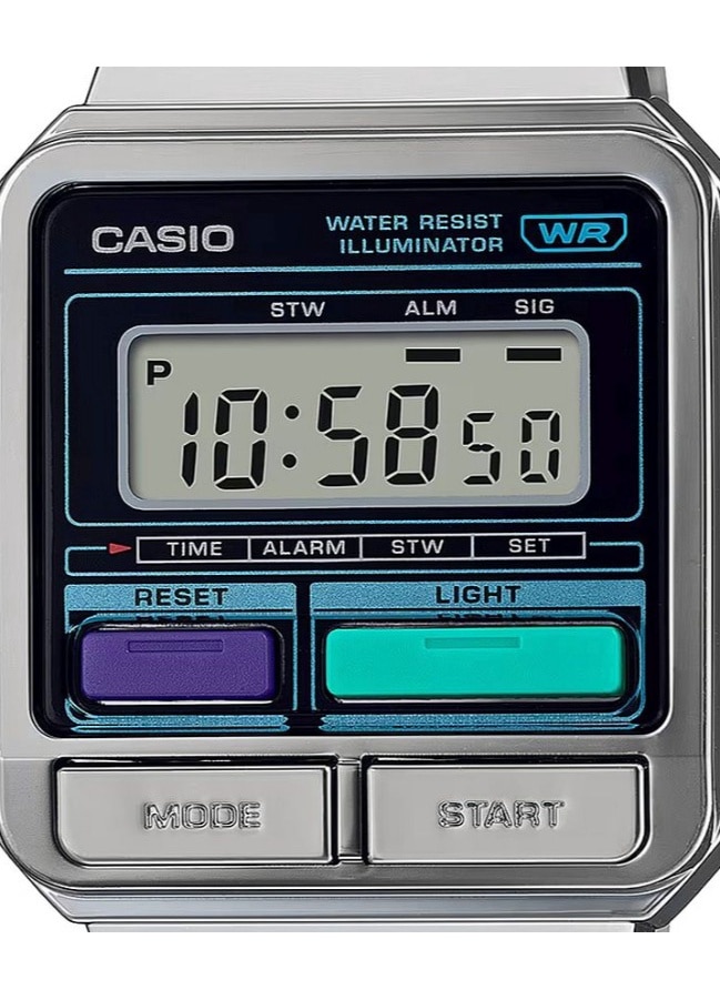 Ceas vintage, Casio, Plastic/Otel, Cuart, Gri - eMAG.ro