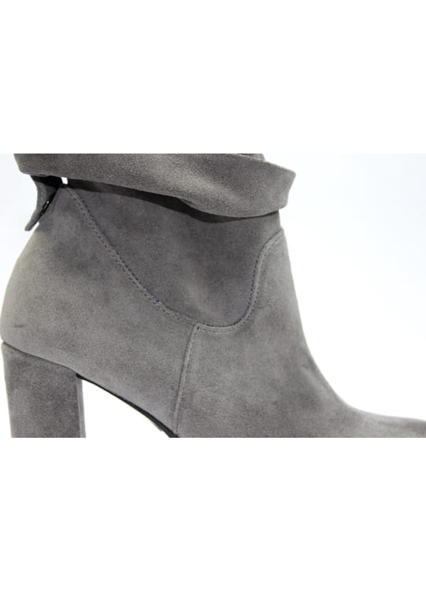 Botine dama din piele intoarsa, Higo, Gri, 39 cm - eMAG.ro