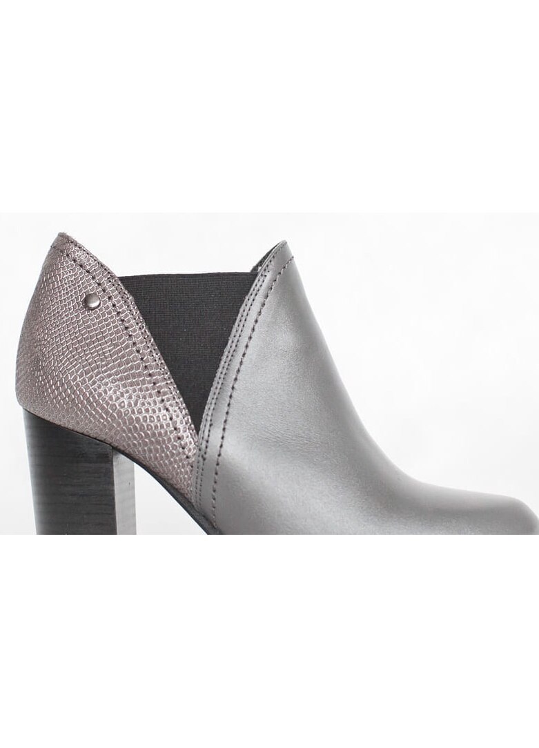 Botine dama din piele naturala, Higo, Gri, 37 cm - eMAG.ro