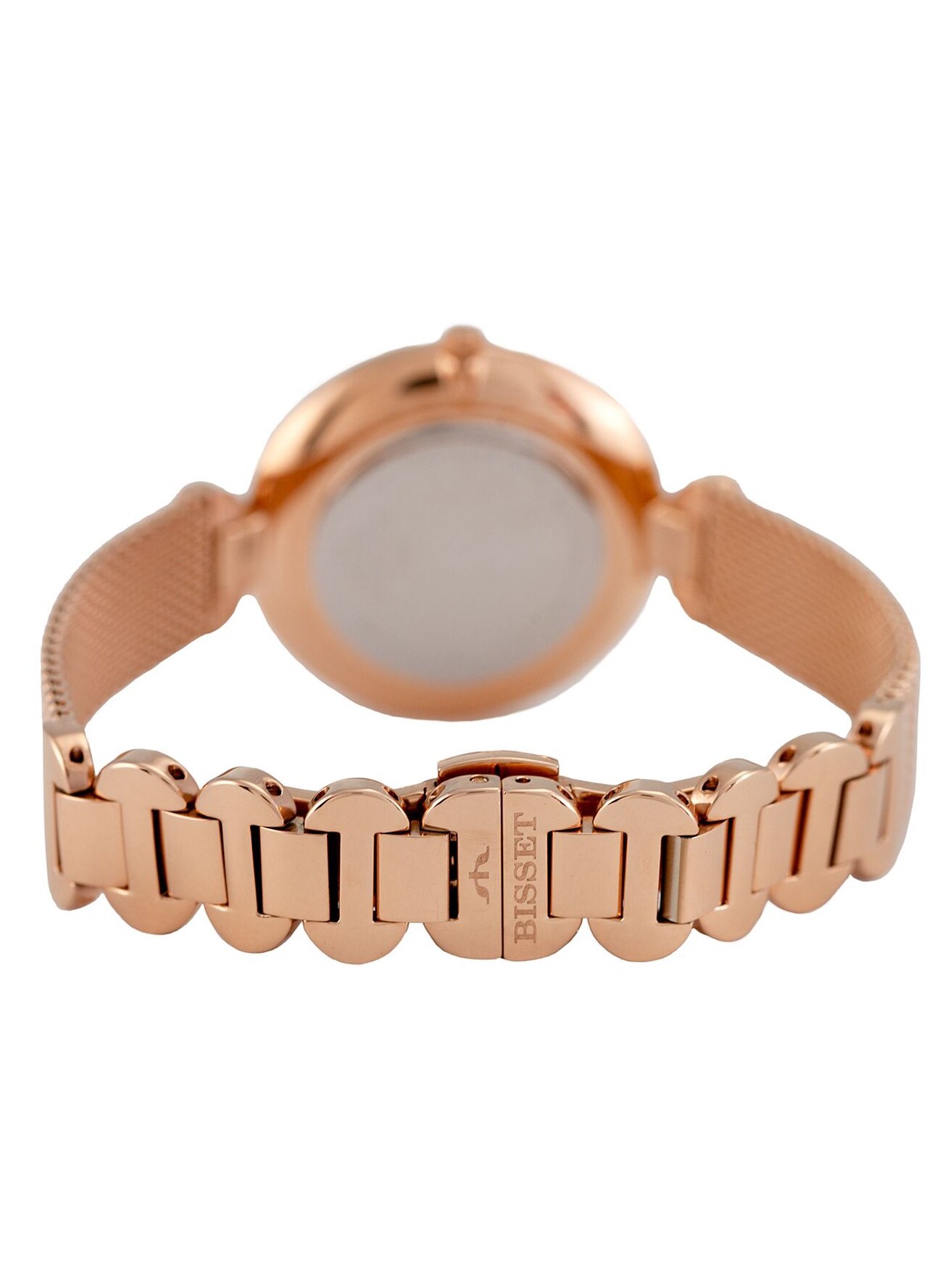 Ceas dama, Bisset, Inox, Quartz, Auriu/Roz - eMAG.ro