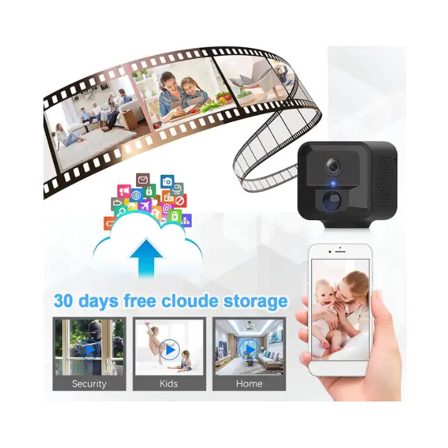 Camera ascunsa WiFi fara fir Full HD 1080P, Longziming, Negru - eMAG.ro