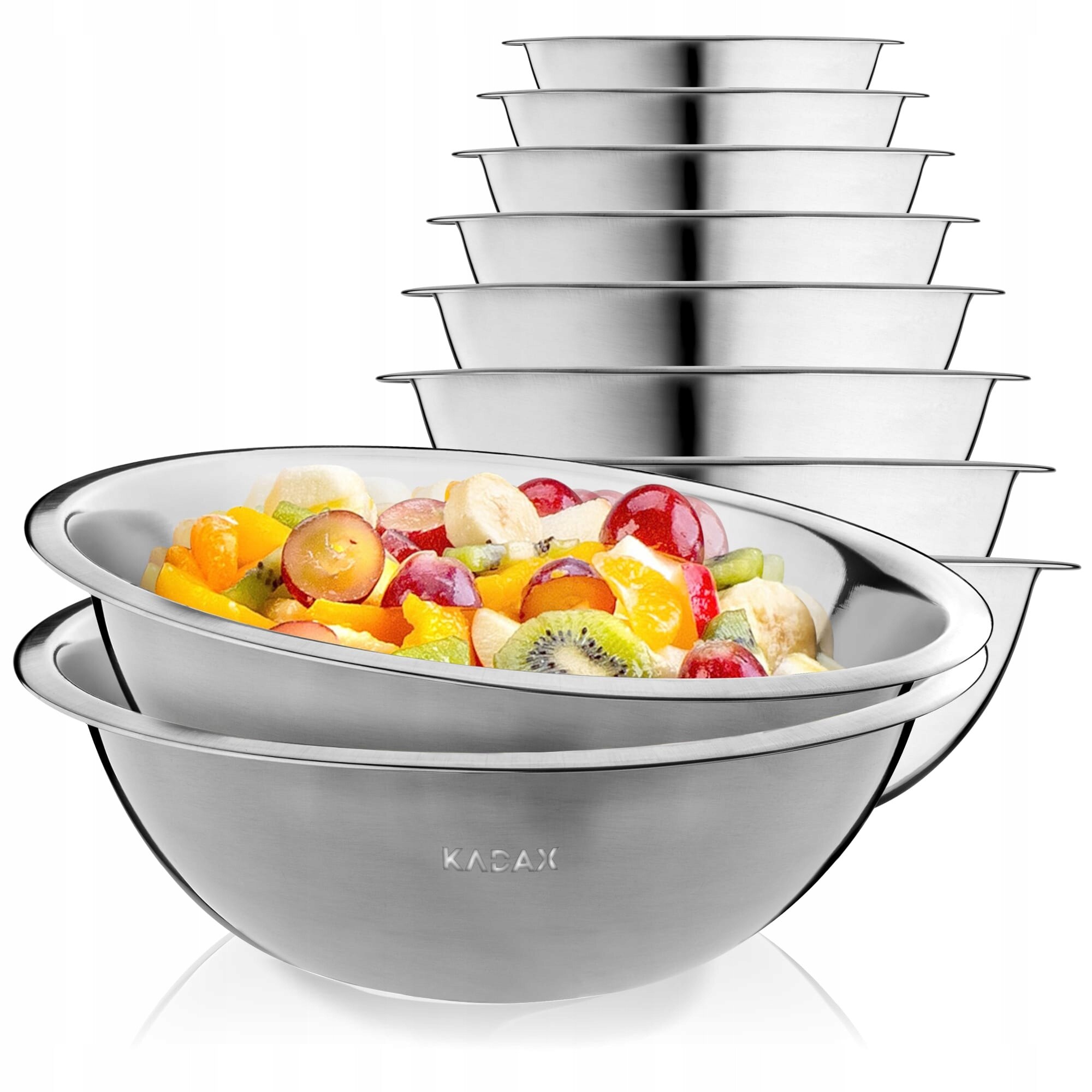 Set 2 boluri, Kadax, Inox, 11 x 28 x 9.5 cm, Argintiu - eMAG.ro