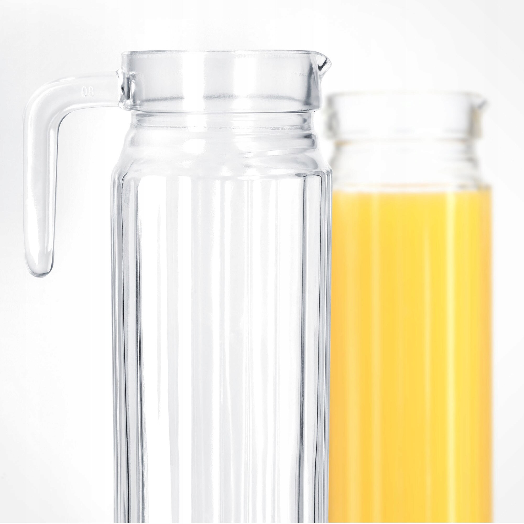 Set ulcior de suc cu 6 pahare, Kadax, Sticla, Transparent, 300 ml 1.1 L ...