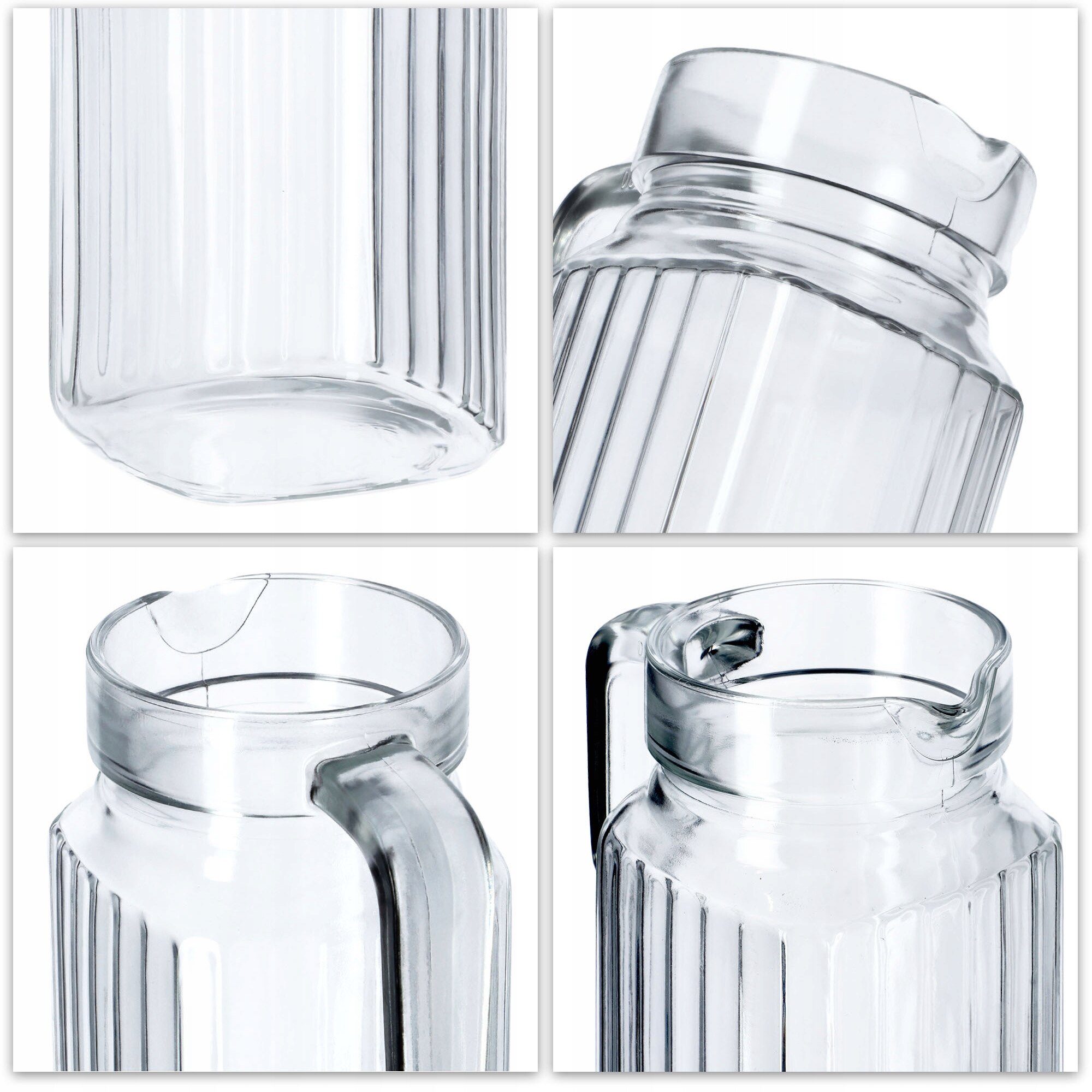 Set ulcior de suc cu 6 pahare, Kadax, Sticla, Transparent, 300 ml 1.1 L ...