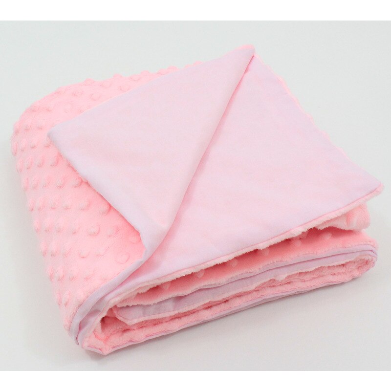Paturica minky verso bumbac, Emma, roz, 100 x 80 cm - eMAG.ro