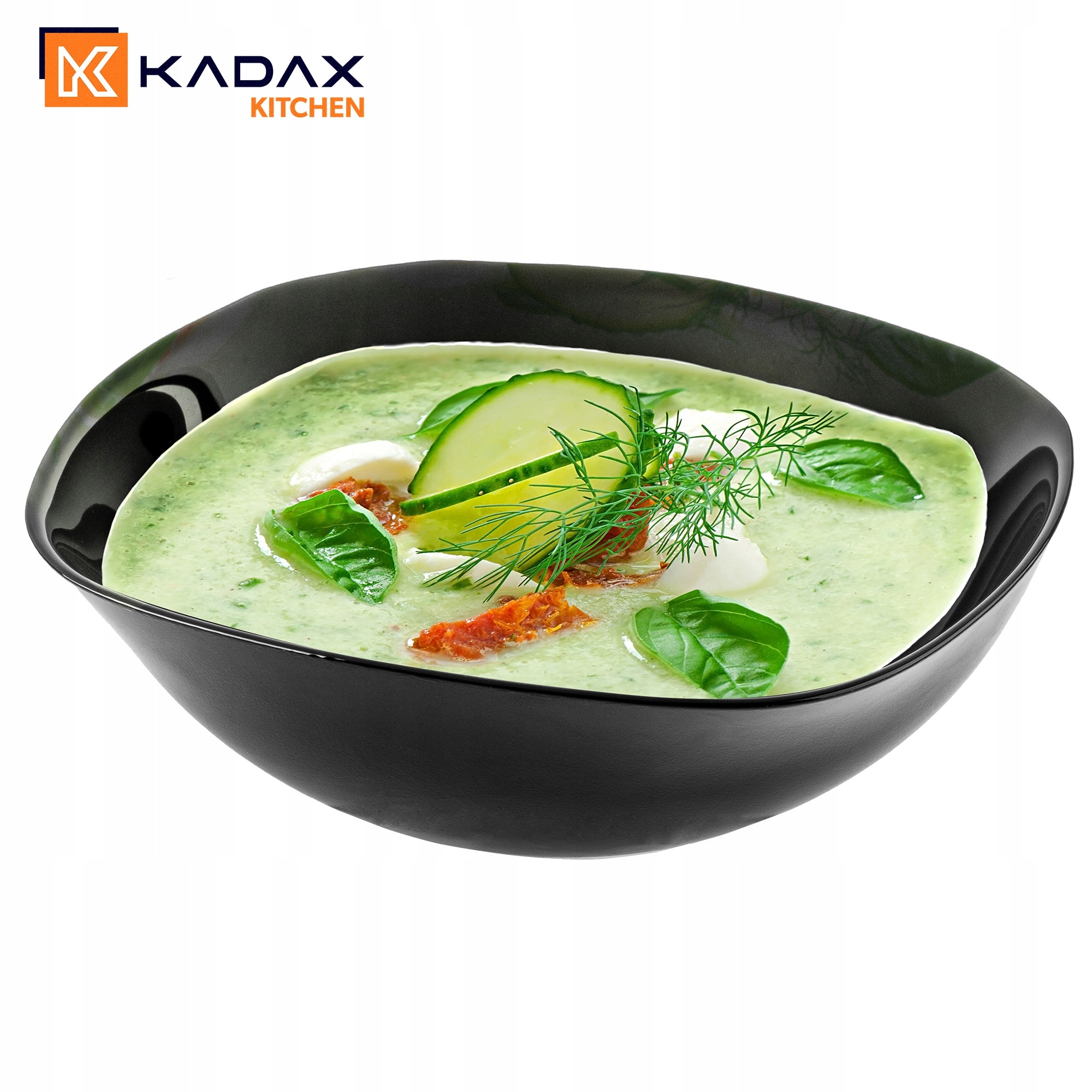 Set 6 boluri pentru supa/salata, Kadax, Sticla, Negru, 19 cm - eMAG.ro