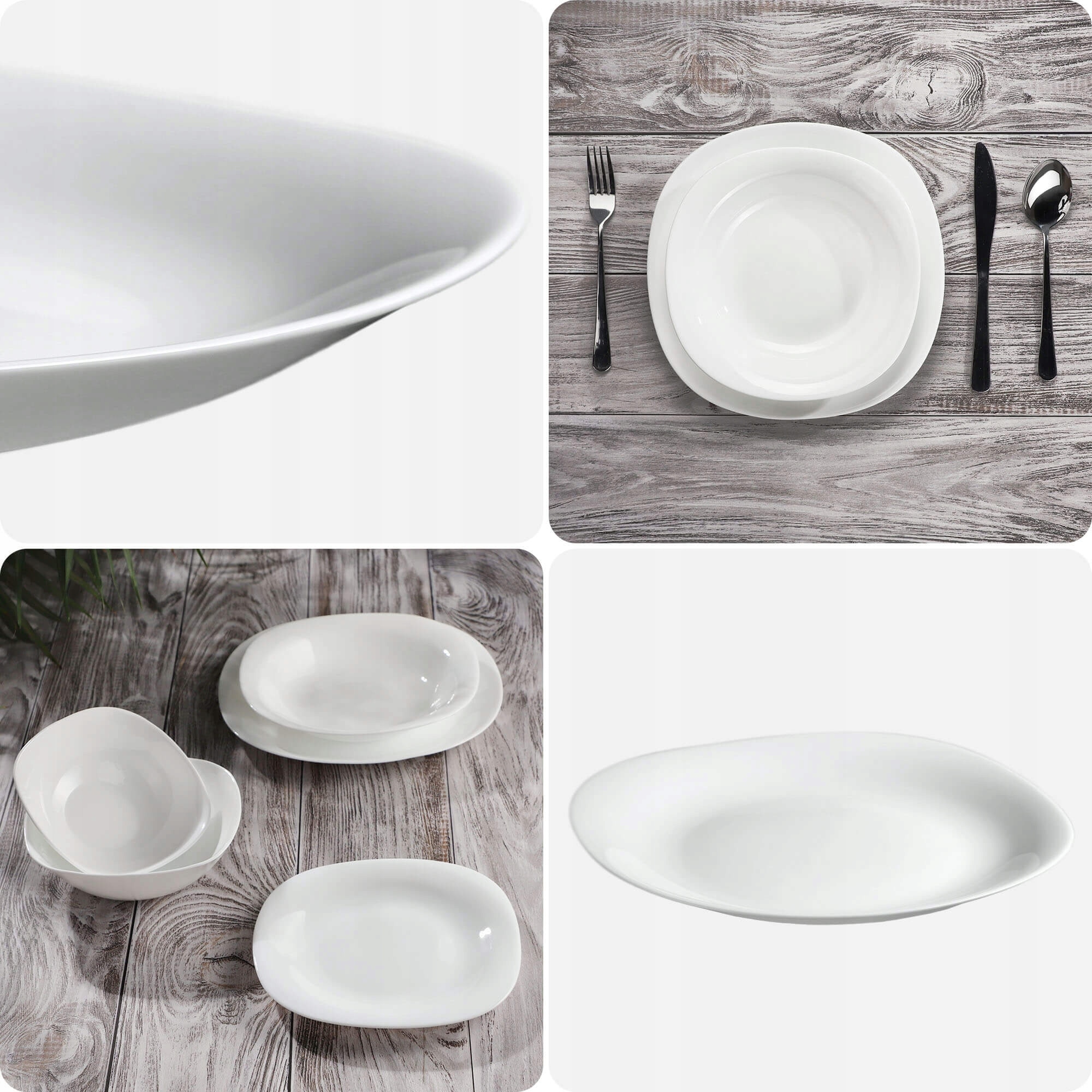 Set 6 Farfurii, Kadax, 28cm, Alb - eMAG.ro