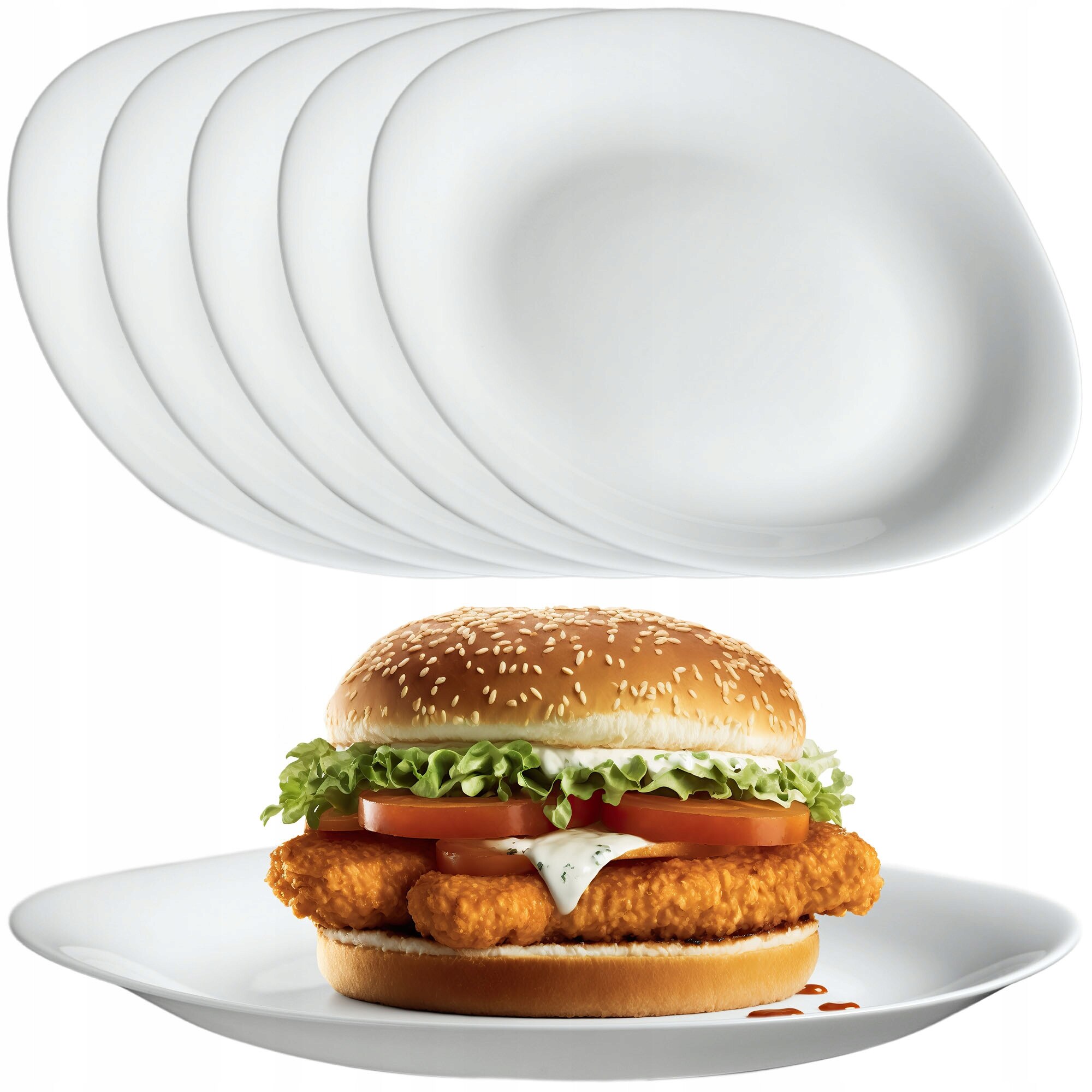 Set 6 Farfurii, Kadax, 28cm, Alb - eMAG.ro