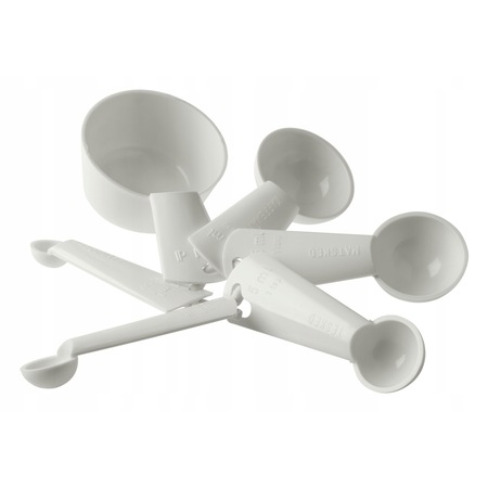 Set 6 lingurite gradate pentru masurat, Kadax, Plastic, Alb - eMAG.ro