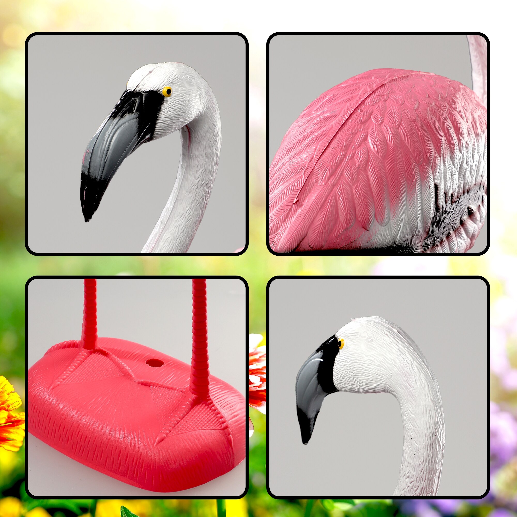 Figurina gradina flamingo, KADAX, Plastic, 80cm, Alb/Roz - eMAG.ro
