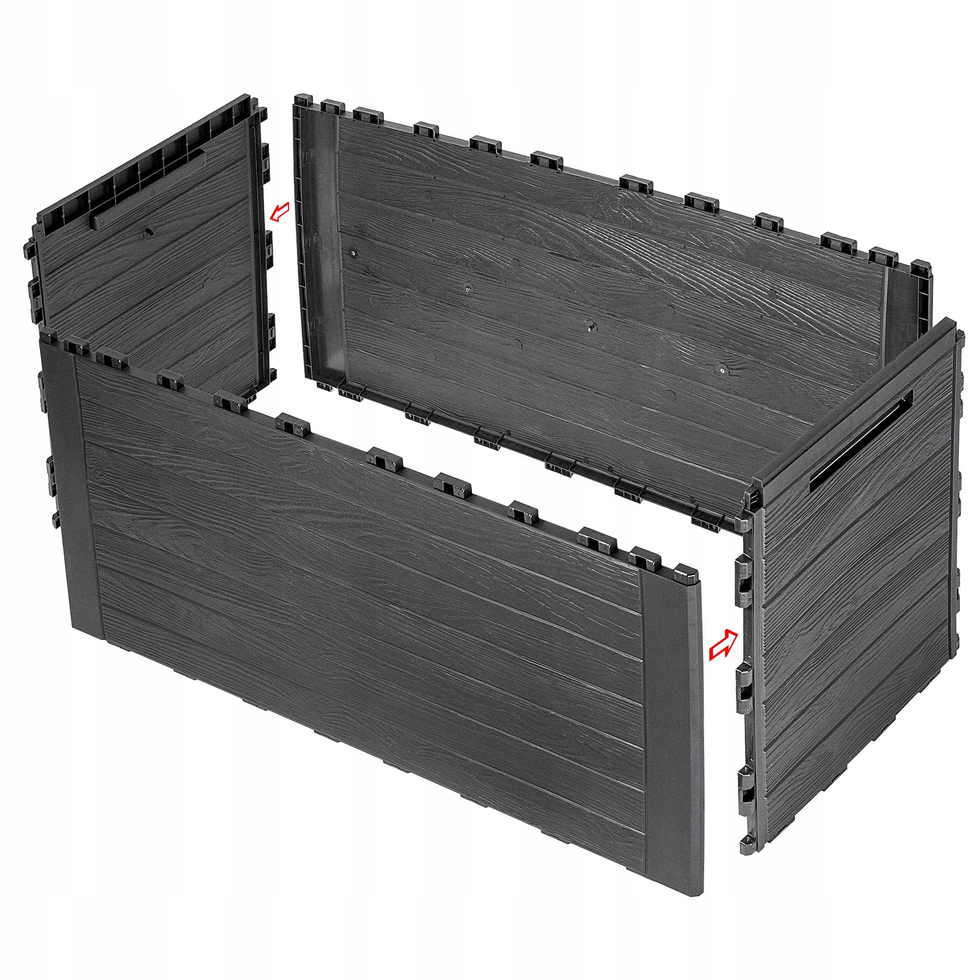 Lada depozitare KADAX, Plastic, 280 l, Negru - eMAG.ro