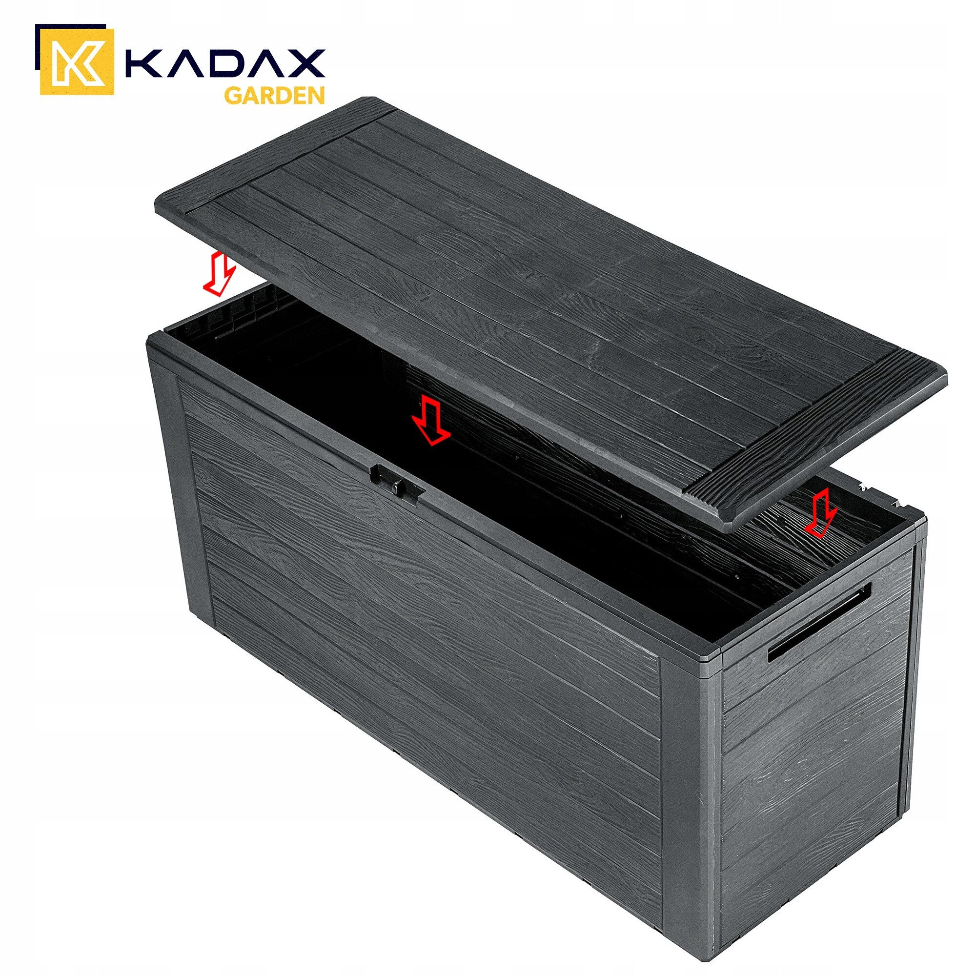 Lada depozitare KADAX, Plastic, 280 l, Negru - eMAG.ro