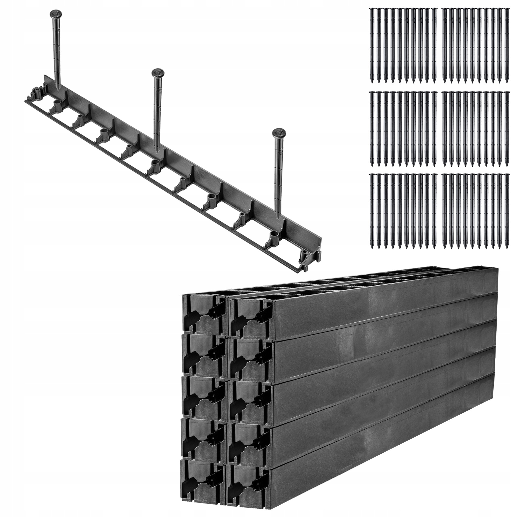 Set 20 x Borduri de gradina si 60 x ancore pentru montaj, KADAX ...