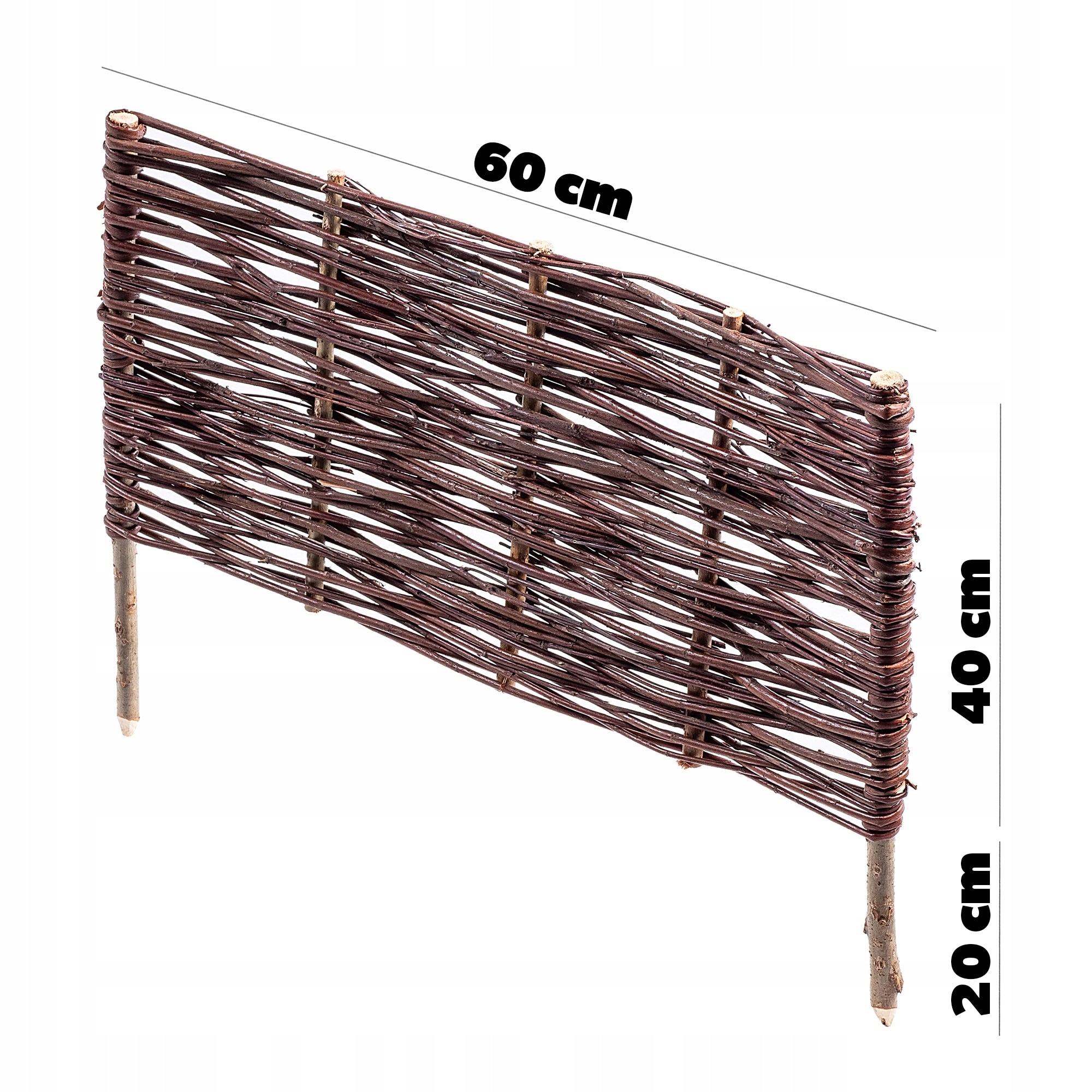 Gard gradina, Kadax, Rachita, 60x40 cm, Maro - eMAG.ro