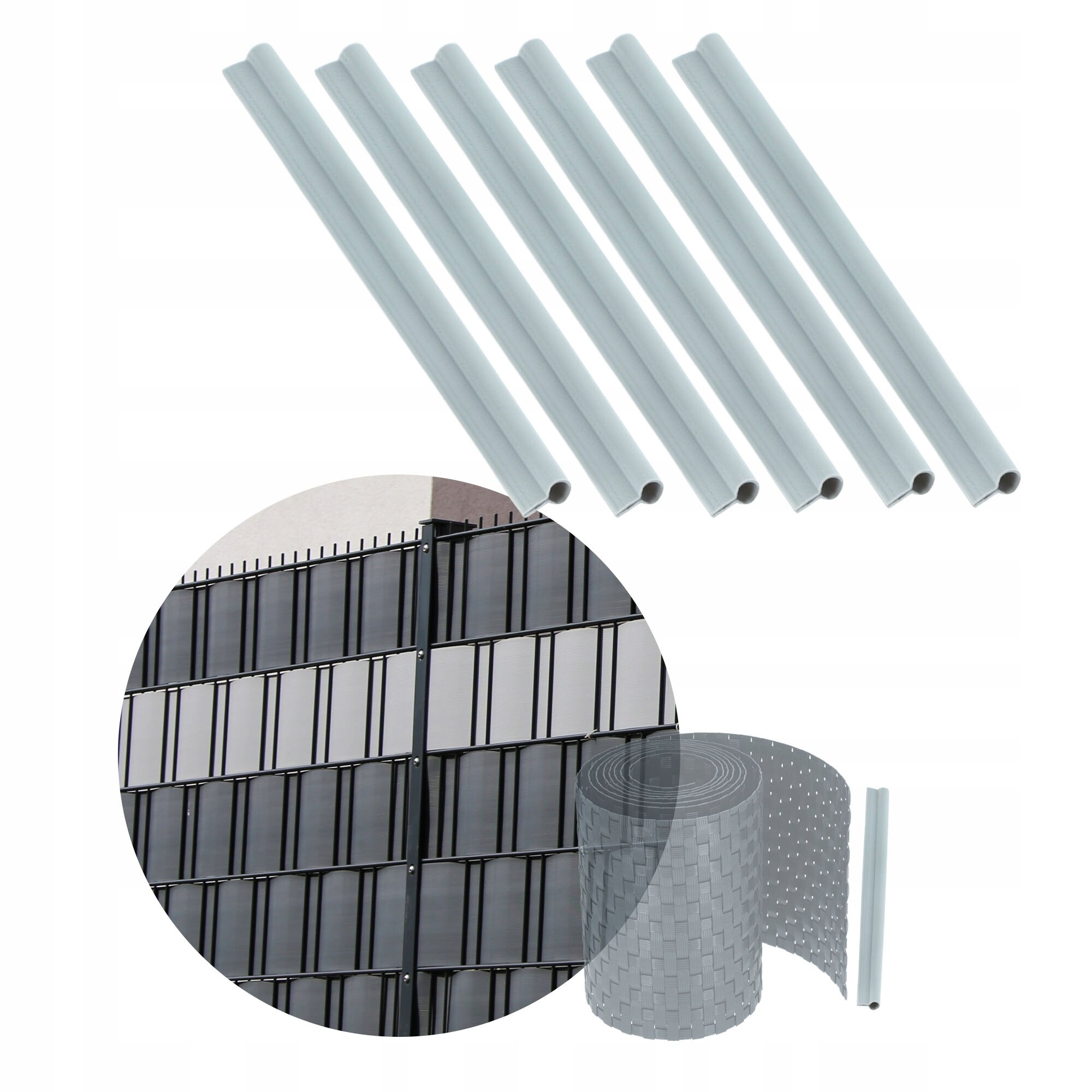 Cleme pentru panouri de gard, Plastic, Gri, 6 buc - eMAG.ro