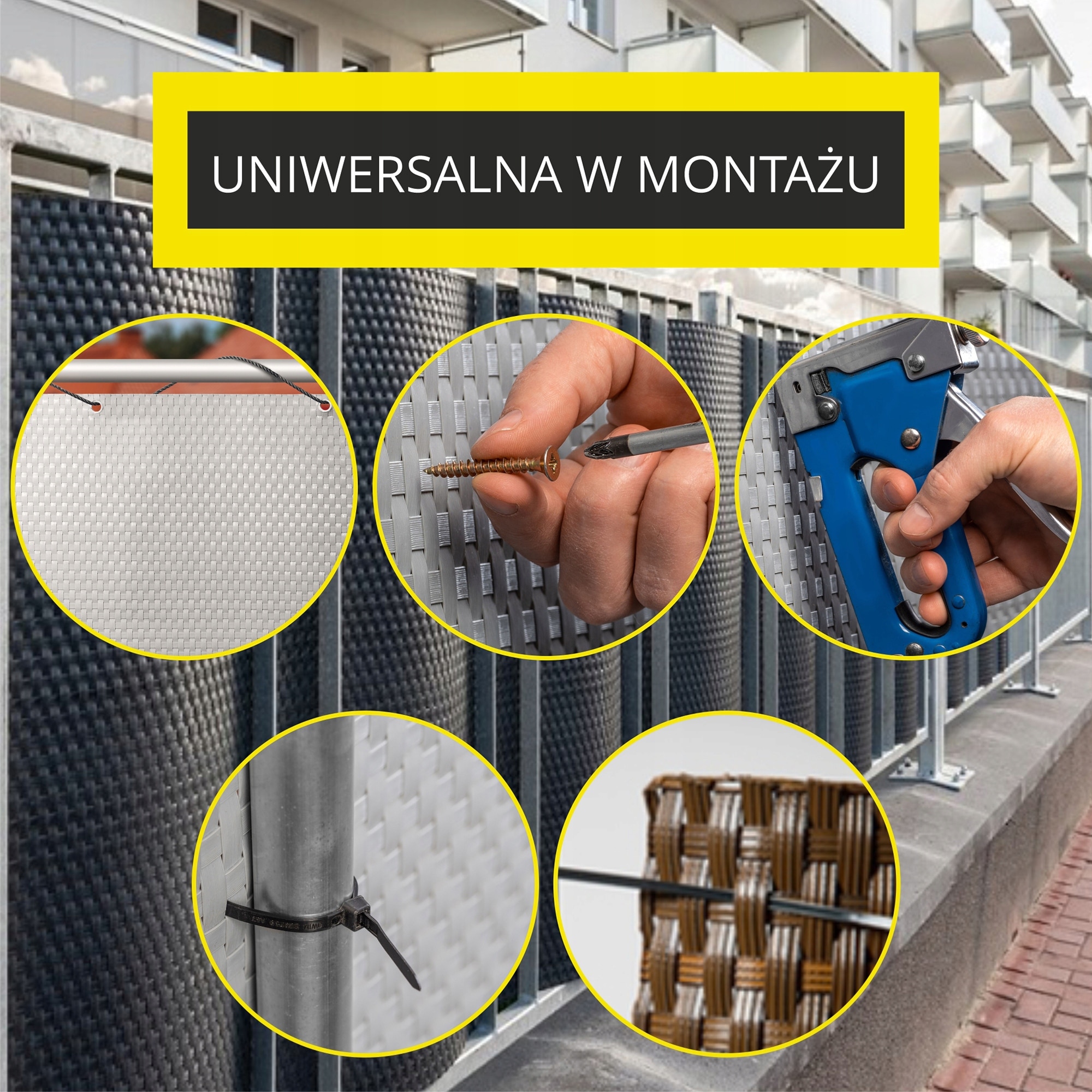 Plasa pentru balcon/gard, Tehnoratan, 1x1 m, Gri - eMAG.ro