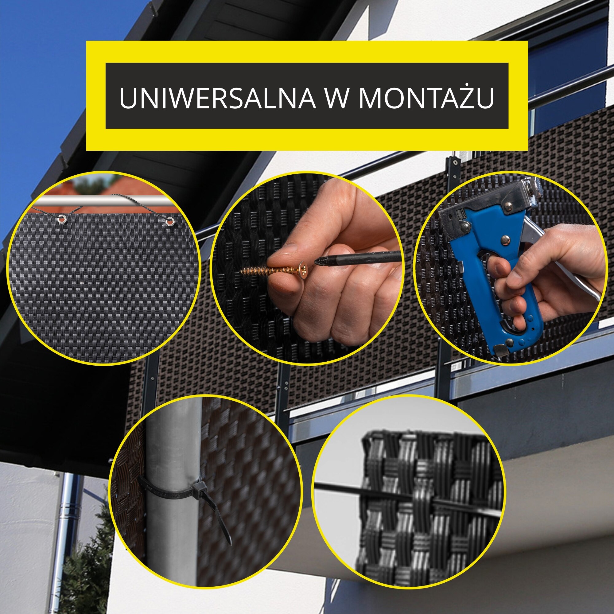 Plasa pentru balcon/gard, Tehnoratan, 1x5 m, Negru - eMAG.ro