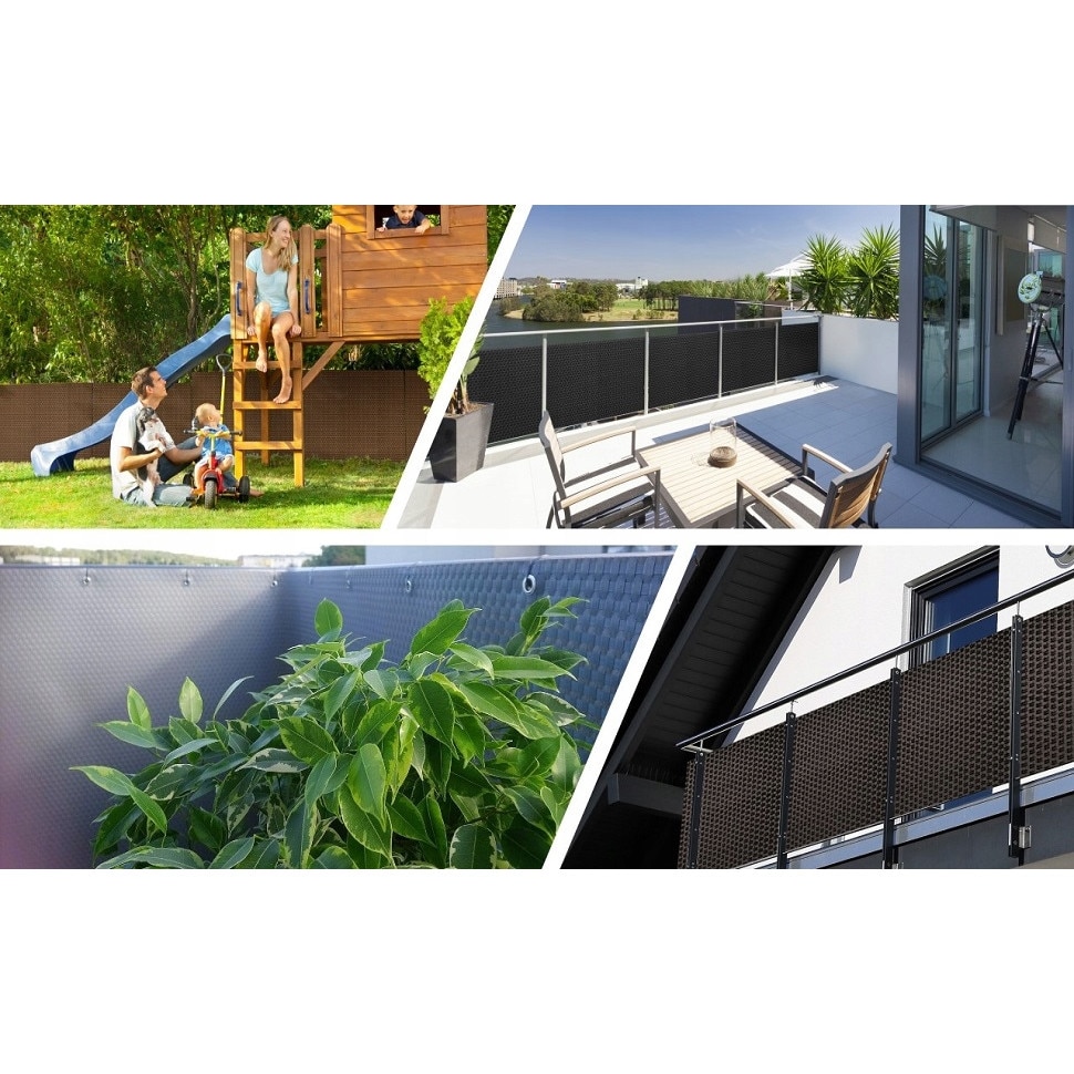 Plasa pentru balcon/gard, Tehnoratan, 0.9x4 m, Maro - eMAG.ro