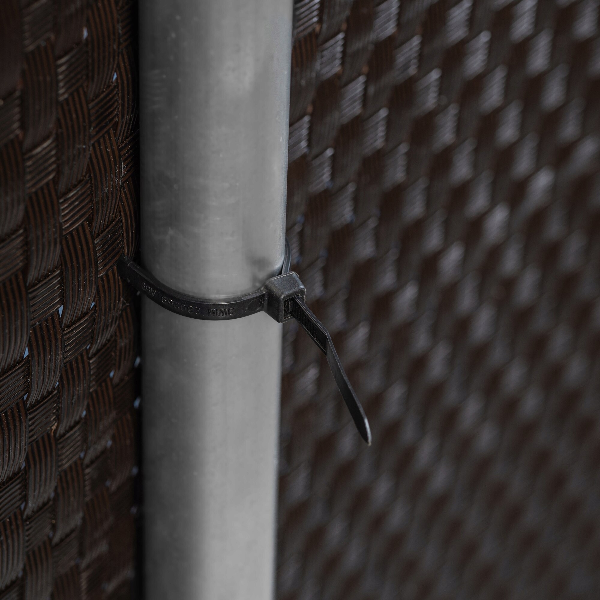 Paravan pentru balcon Kadax, 1x5m, Technorattan, Maro inchis - eMAG.ro