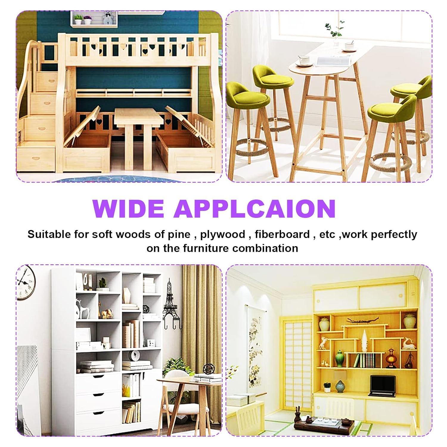 Set 100 piulite/cheie, KkvoGmle, Pentru lemn, 2 Dimensiuni, Auriu - eMAG.ro