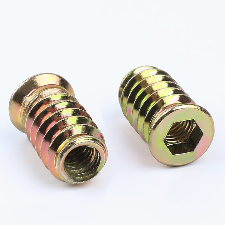 Set 50 bucse filetate hexagonale, QttvbTna, zinc, M8x20mm - eMAG.ro