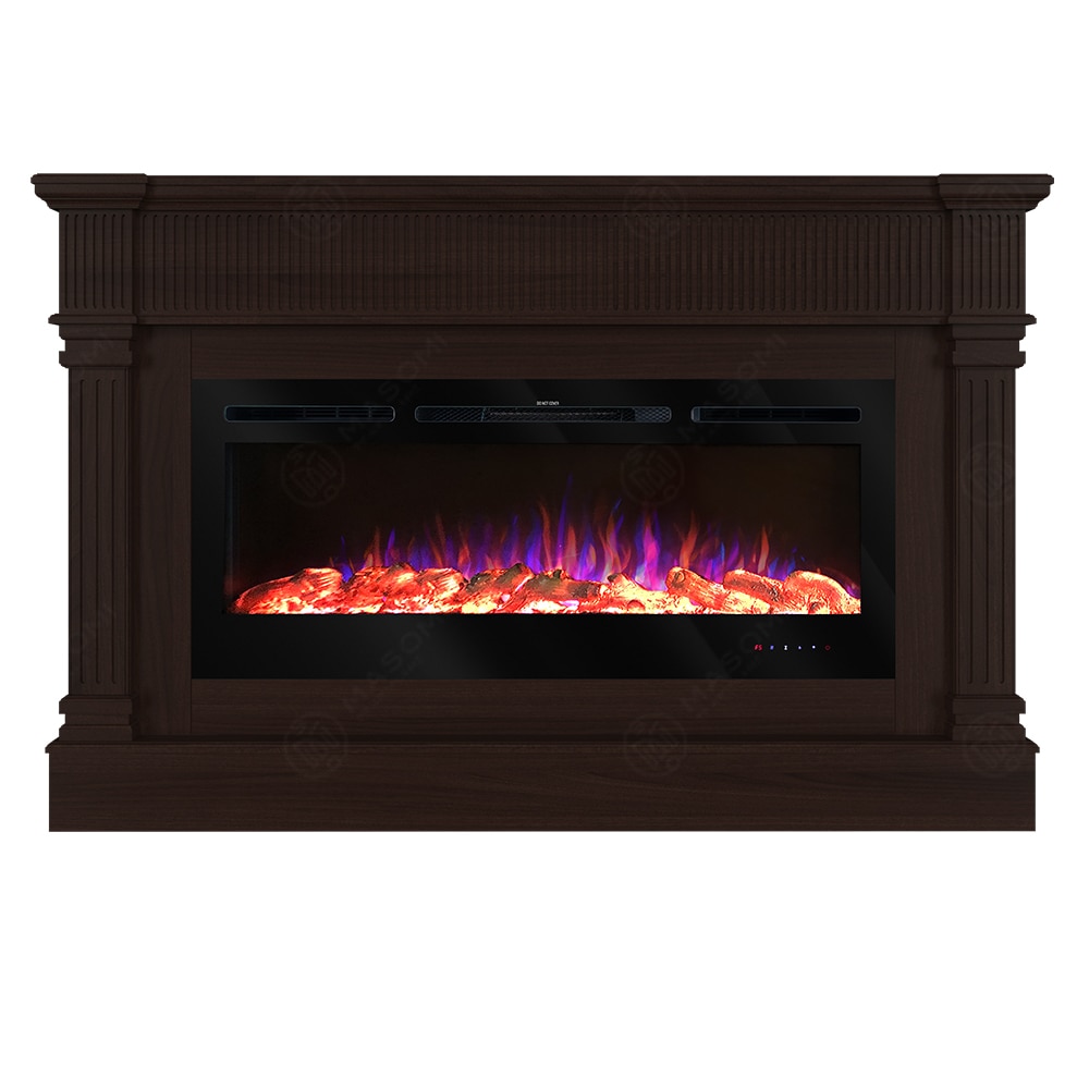 Eлектрическа камина MASOMI, Manhattan 50 & Adeli-50' 1600 W, Тъмен орех ...