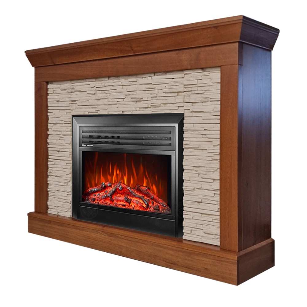 Eлектрическа камина MASOMI, Stone 26 & Marsel-26' 1600 W, Светъл орех, 124*96*30 cm - eMAG.bg