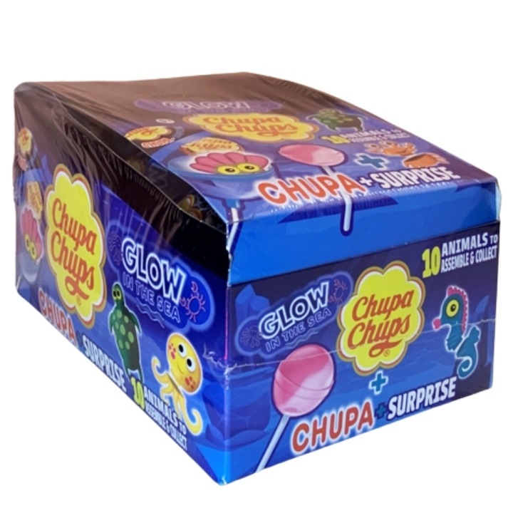 Set Acadele Chupa Chups Glow In The Sea cu surprize, 16 buc x 12 gr ...