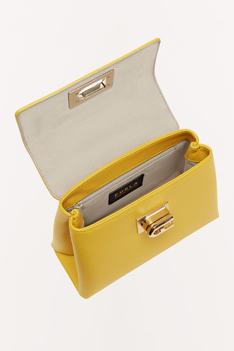 Furla, Geanta crossbody din piele 1927, Galben sofran - eMAG.ro