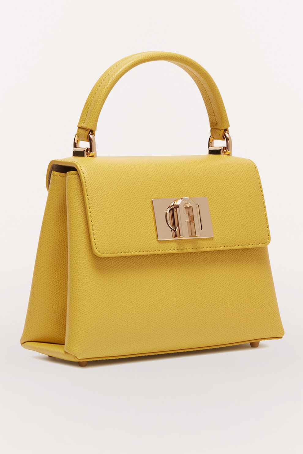 Furla, Geanta crossbody din piele 1927, Galben sofran - eMAG.ro