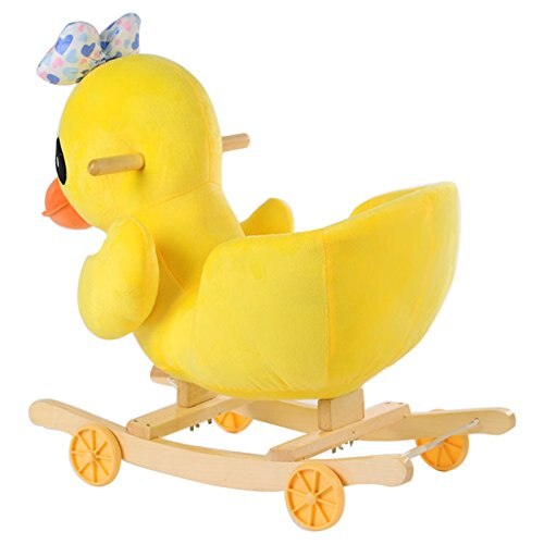 Balansoar din plus cu roti Ratusca galbena - Krista® - eMAG.ro