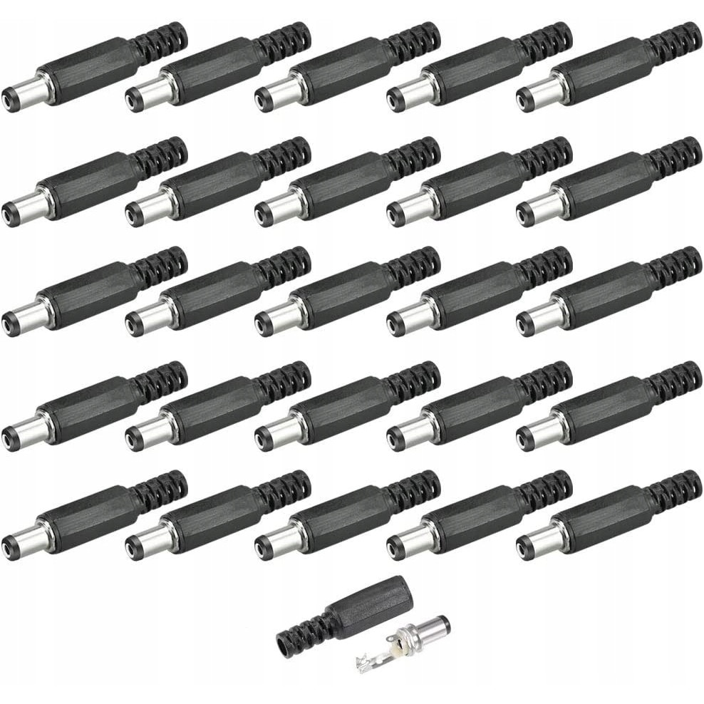Set 26 Mufe DC tata 5.5 mm x 2.1 mm, Negru - eMAG.ro