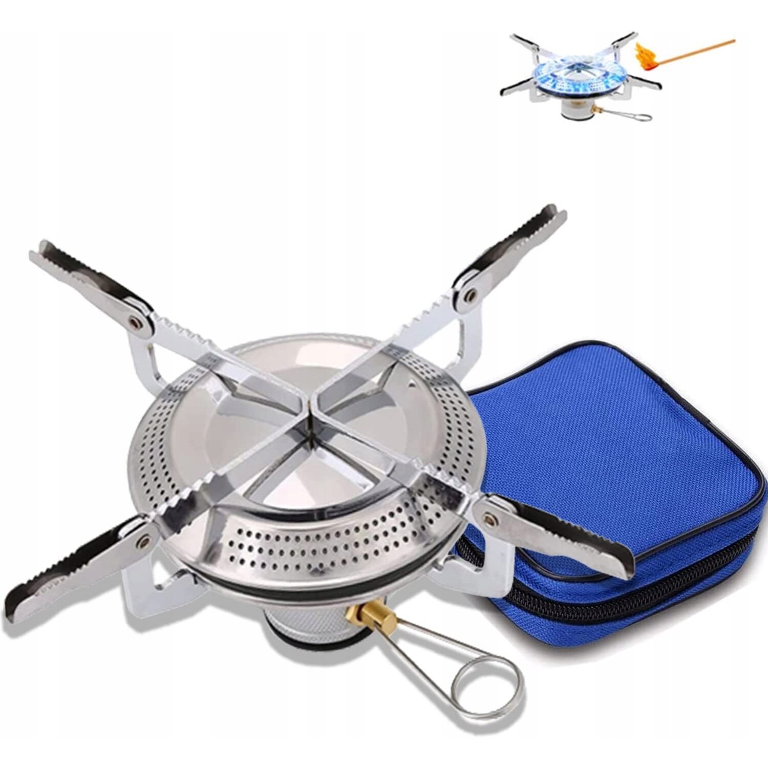 Mini aragaz de camping, Alliluyaa, Argintiu - eMAG.ro