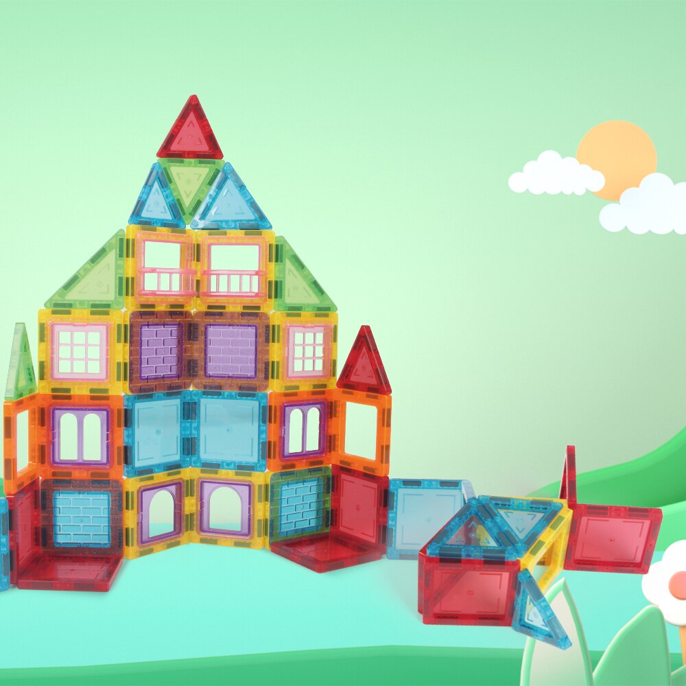 Set Constructie Blocuri Magnetice Copii KidProtect® Mag Hero Big 45 buc ...